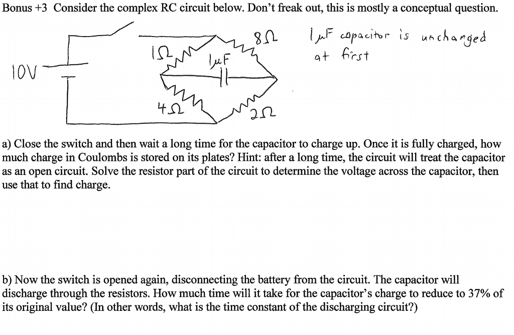 Solved Consider the complex RC circuit below. Don't freak | Chegg.com