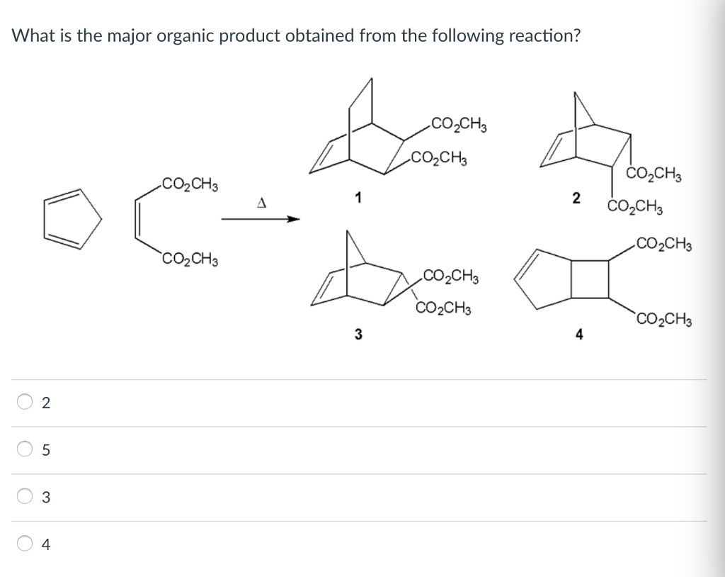 Solved What is the major organic product obtained from the | Chegg.com