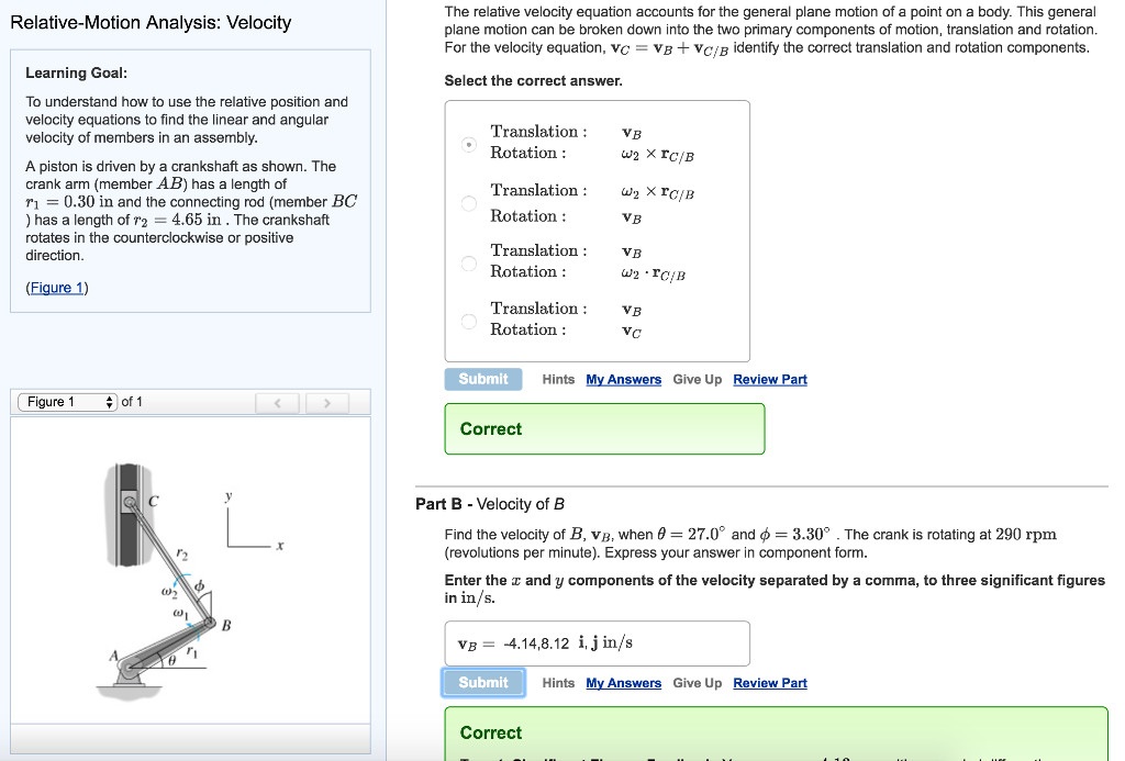 Solved Relative Motion Analysis Velocity Learning Goal To