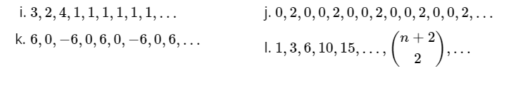 Solved 2. For each infinite sequence suggested below, give | Chegg.com