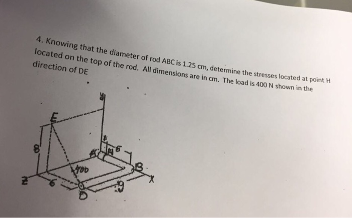 Solved Knowing that the diameter of rod ABC is 1.25 cm, | Chegg.com
