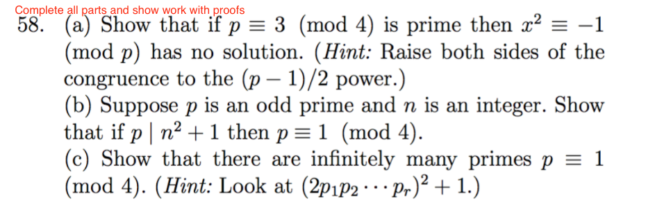 Solved Complete all parts and show work with proofs (a) | Chegg.com
