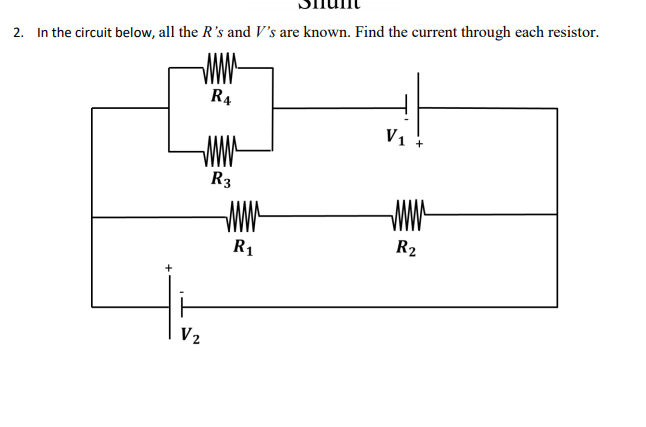 Solved 2. In the circuit below, all the R's and V's are | Chegg.com
