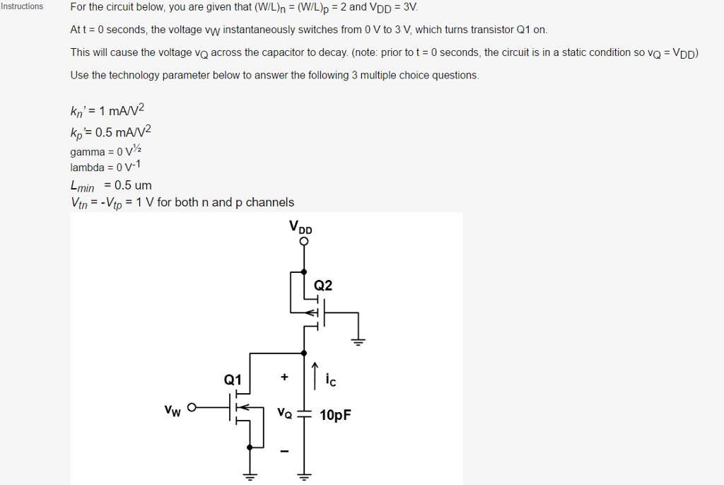 Solved Nstructions For The Circuit Below You Are Given That