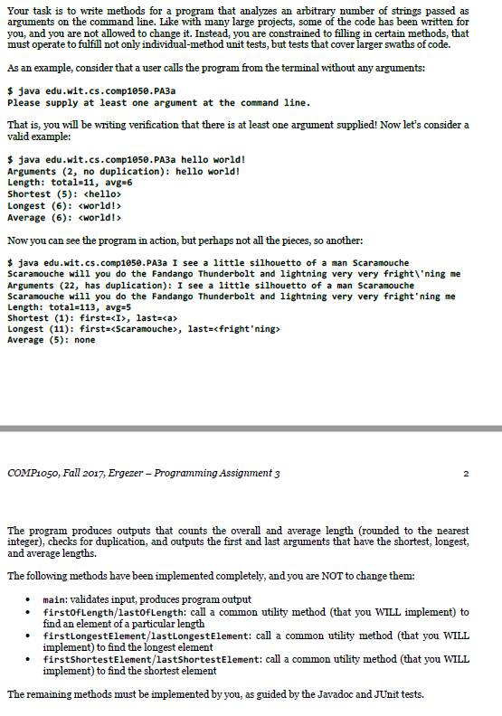 Solved Your task is to write methods for a program that | Chegg.com
