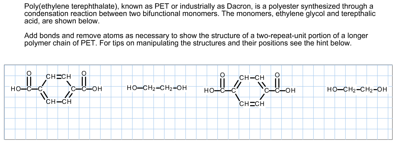 Solved Poly(ethylene terephthalate), known as PET or | Chegg.com