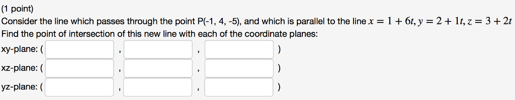 Solved Consider the line which passes through the point | Chegg.com