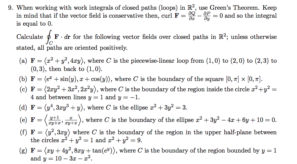Solved When working with work integrals of closed paths | Chegg.com