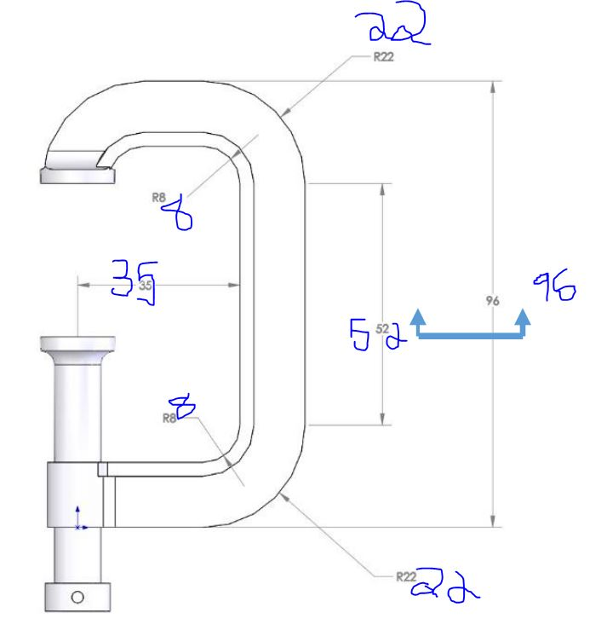 The clamp shown in Figure 1 is fabricated from cast | Chegg.com