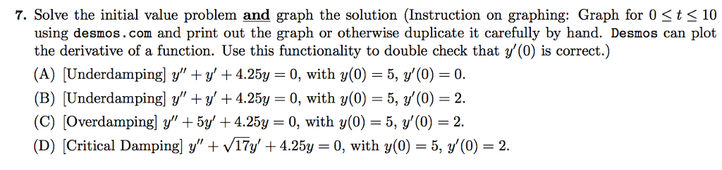 Solved 7. Solve the initial value problem and graph the | Chegg.com