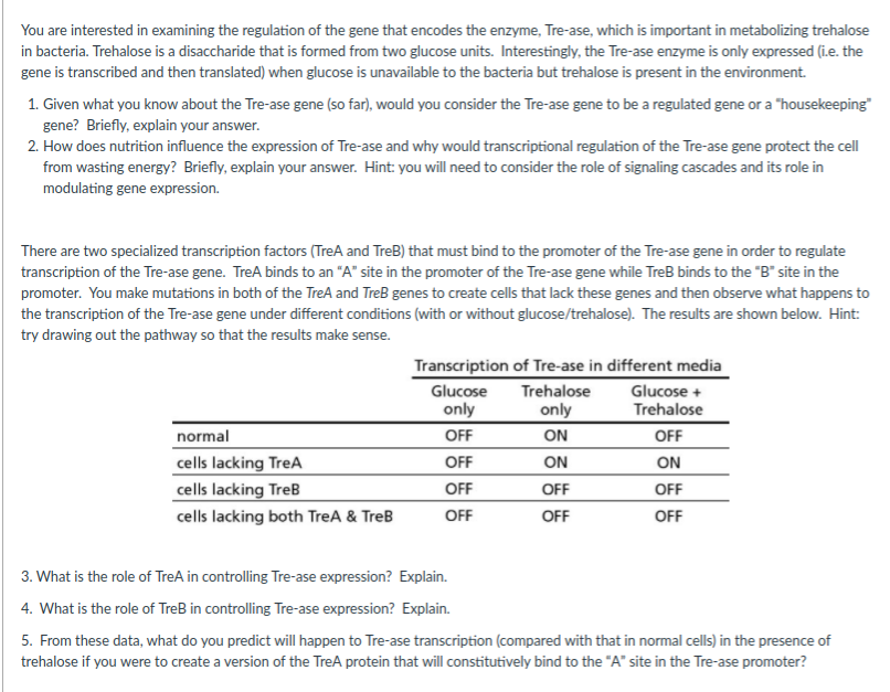 Solved You are interested in examining the regulation of the | Chegg.com