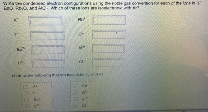 Solved Write the condensed electron configurations using the | Chegg.com