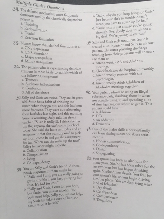 Solved The defense mechanism most frequently demonstrated by | Chegg.com