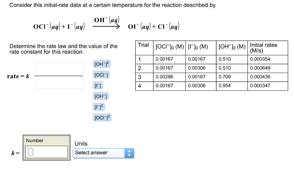 Solved Consider this initial-rate data at a certain | Chegg.com Solved Consider this initial-rate data at a certain | Chegg.com