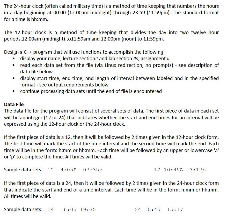 Solved The 24-hour clock (often called military time) is a | Chegg.com