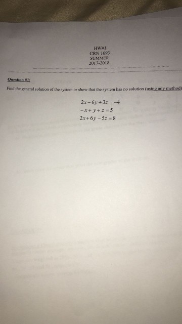 Solved HW#1 CRN 1693 SUMMER 2017-2018 QUESTION #2: Put this | Chegg.com