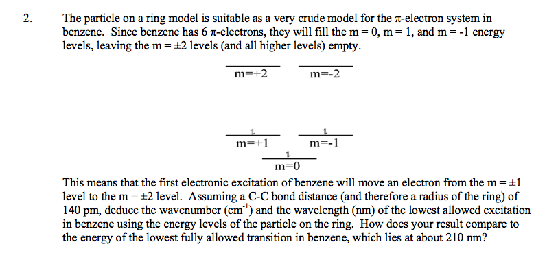 Solved The particle on a ring model is suitable as a very | Chegg.com