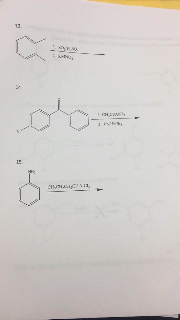 Solved: II. Complete The Following Reactions: (28 Points) ... | Chegg.com