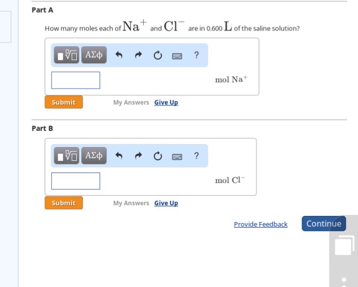Solved Item 10 A physiological saline solution contains 153 | Chegg.com