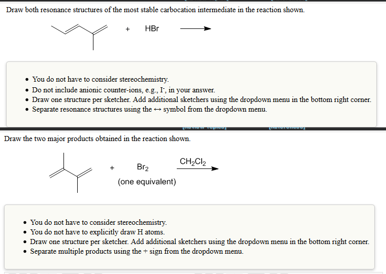 Solved Draw both resonance structures of the most stable | Chegg.com
