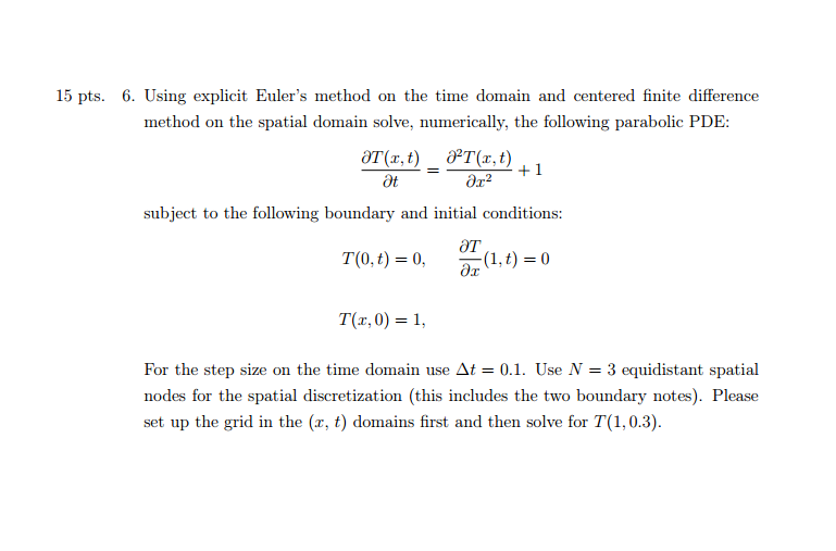 Using explicit Euler's method on the time domain and | Chegg.com