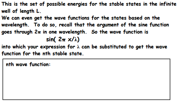 Solved Your first quantum mechanics problem With the | Chegg.com