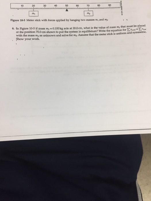 Solved In Figure 10-5 if mass m_1 = 0.100 kg acts at 20.0 | Chegg.com