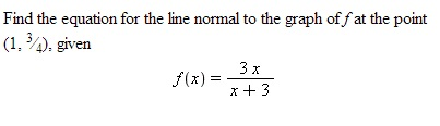 Solved Find the equation for the line normal to the graph of | Chegg.com