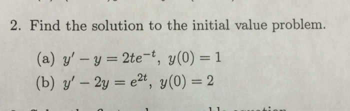 Solved Find the solution to the initial value problem. y' - | Chegg.com