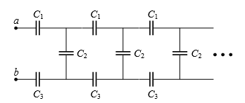 Solved Consider an inﬁnite chain of capacitors. If C1 = | Chegg.com