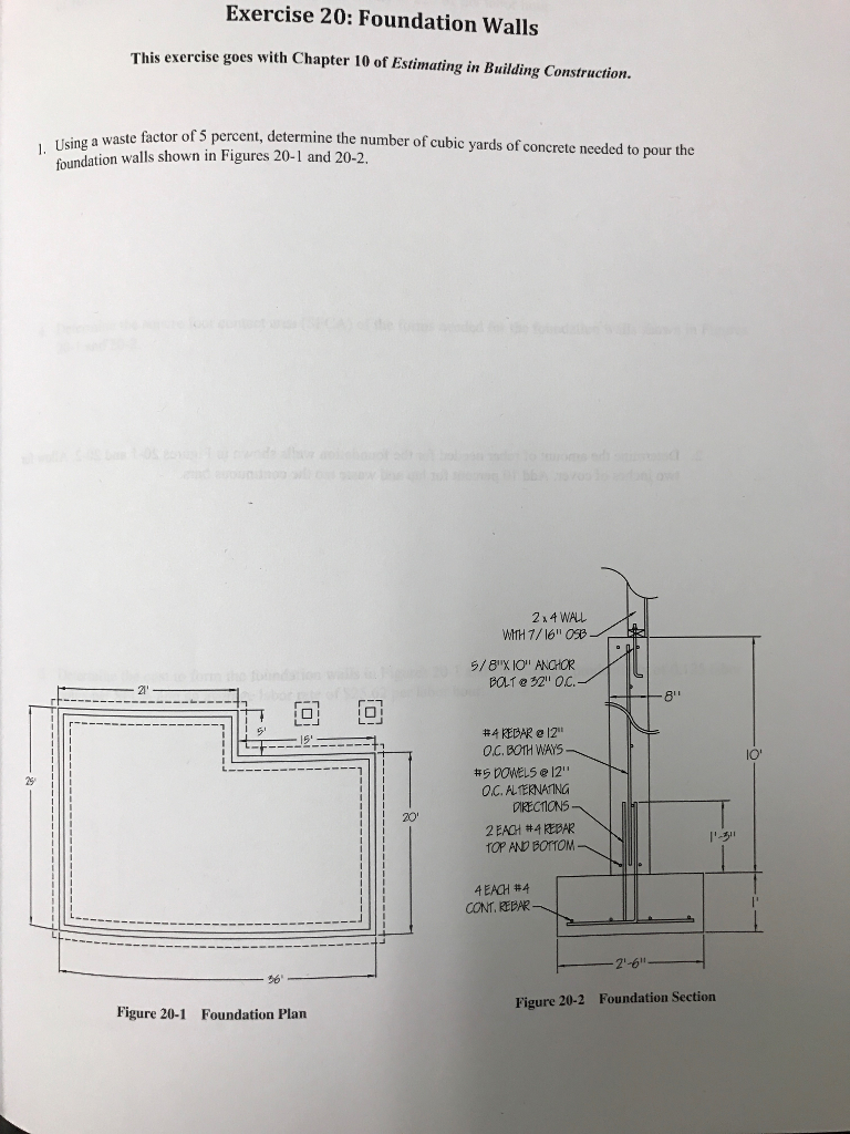 Solved Using a waste factor of 5 percent, determine the | Chegg.com