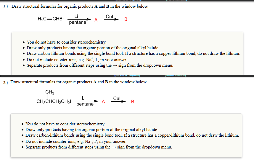 Solved 1.) Draw structural formulas for organic products A | Chegg.com Solved 1.) Draw structural formulas for organic products A | Chegg.com