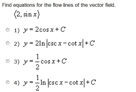 Solved Find equations for the flow lines of the vector | Chegg.com