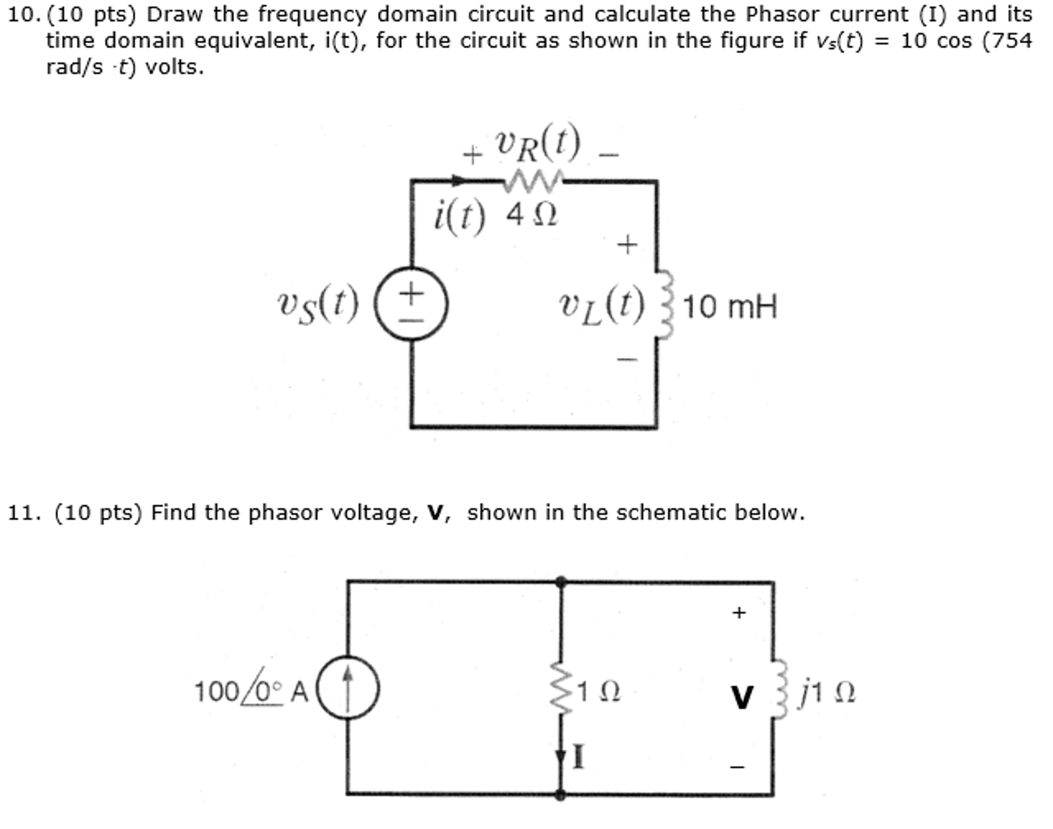 Solved Draw the frequency domain circuit and calculate the | Chegg.com Solved Draw the frequency domain circuit and calculate the | Chegg.com