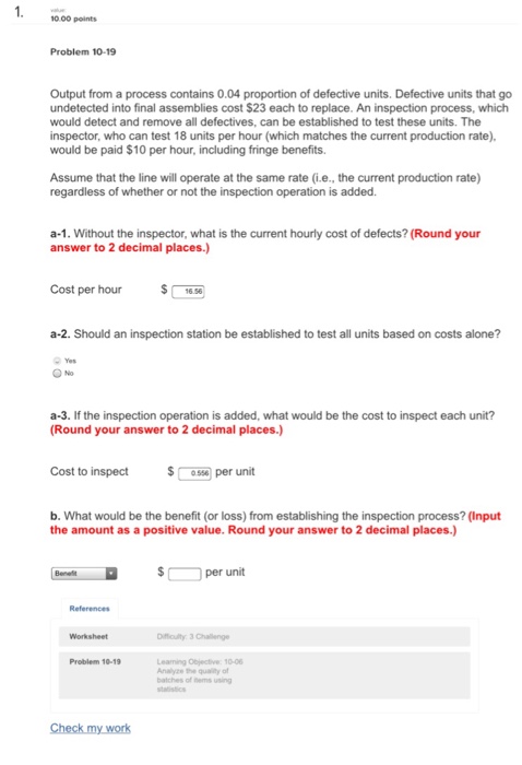 Solved Output from a process contains 0.04 proportion of | Chegg.com