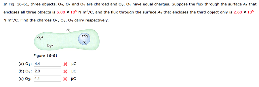 Solved three objects, O2, O1 and O3 are charged and O2, O1 | Chegg.com