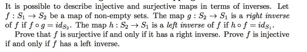 Solved It is possible to describe injective and surjective | Chegg.com