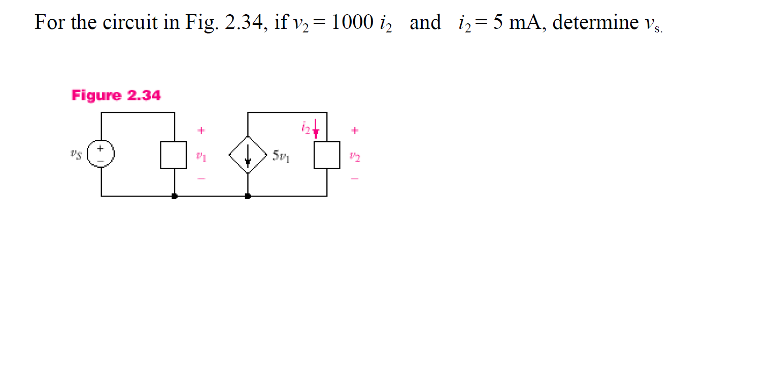 Solved For The Circuit In Fig 2 34 If V2 1000 I2 And I2 Chegg solved-for-the-circuit-in-fig-2-34-if-v2-1000-i2-and-i2-chegg