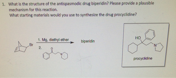 Solved What is the structure of the antispasmodic drug | Chegg.com