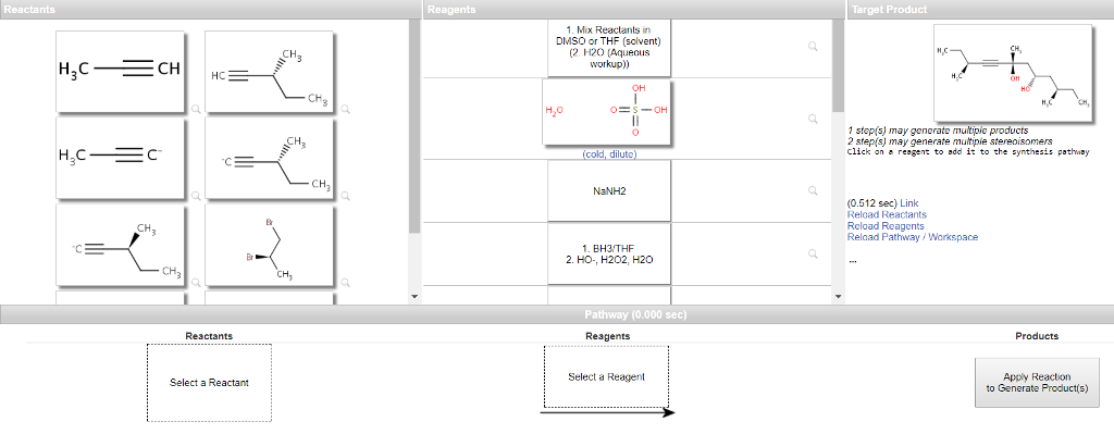 Solved Use the provided reactants and reagents to generate | Chegg.com