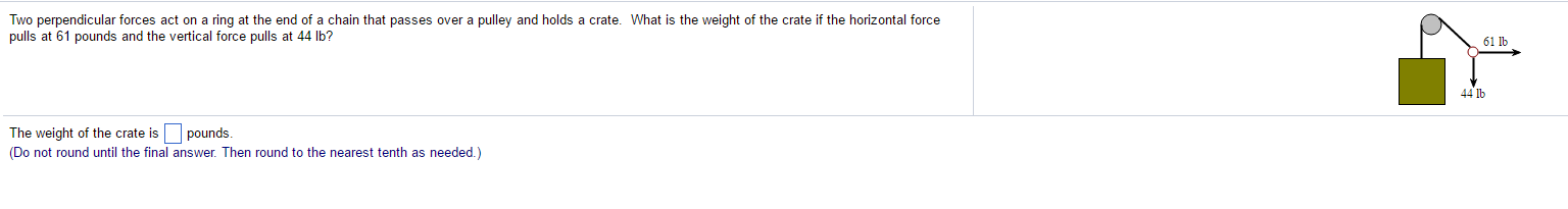 Solved Two perpendicular forces act on a ring at the end of | Chegg.com