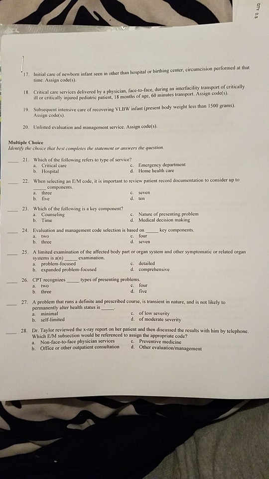 Solved Chapter 9 E&M study guide Completion Complete each | Chegg.com