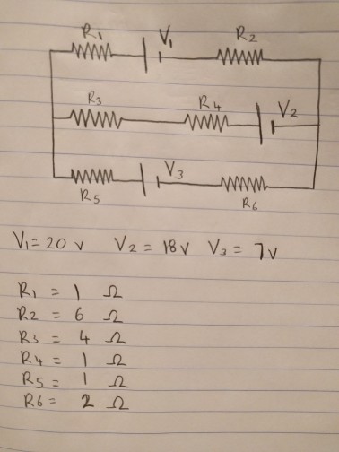 Solved Find Current Through Voltage Across And Power