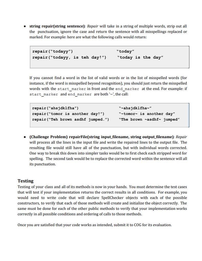 Use C++ to create the following class, and only | Chegg.com