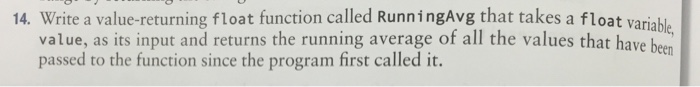 Solved Write a value-returning float function called | Chegg.com