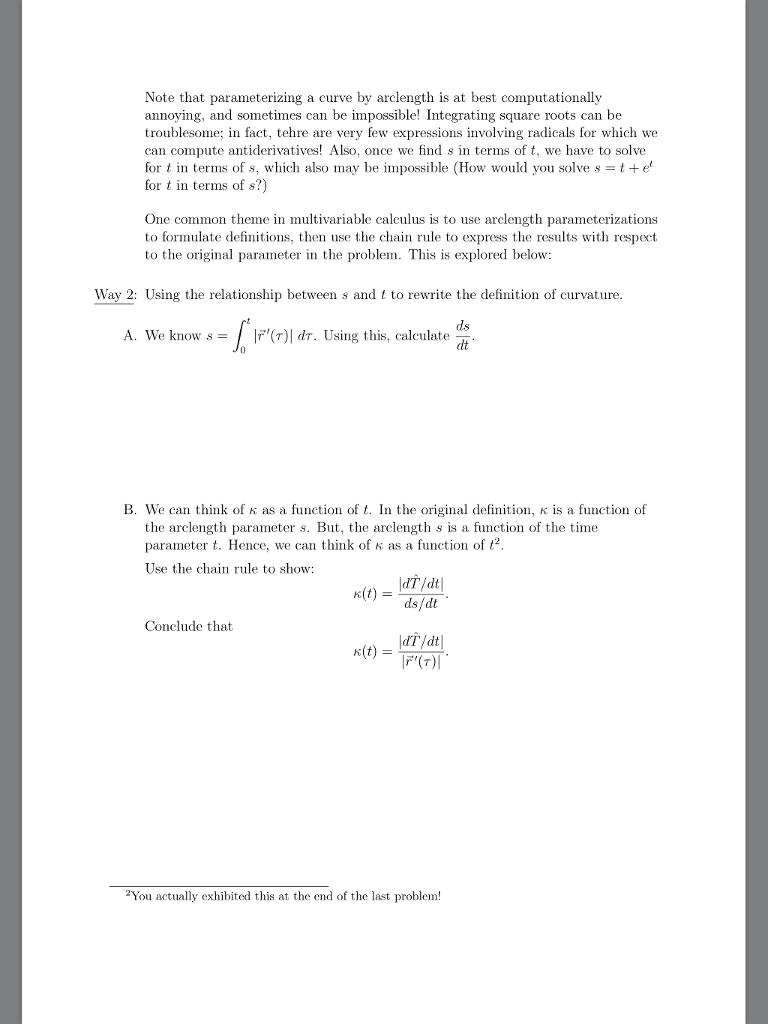 Solved Let r (s) describe a smooth curve parameterized by | Chegg.com