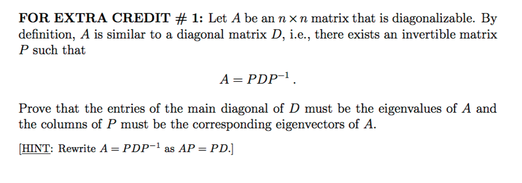 Solved Let A be an n × n matrix that is diagonalizable. By | Chegg.com