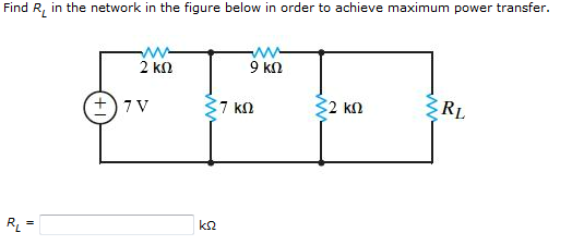 Solved Find RL in the network in the figure below in order | Chegg.com