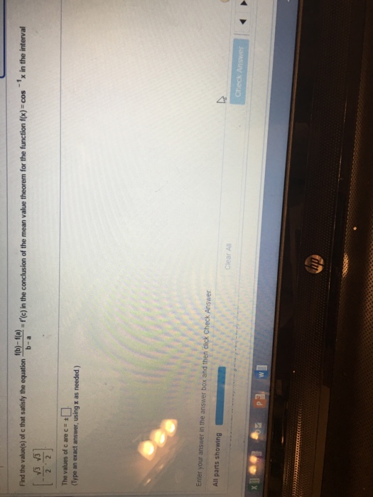 Solved Find the value(s) of c that satisfy the equation f(b) | Chegg.com