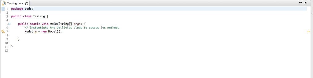 Solved D Model.java 3 1 package code; 3㊥ import java . | Chegg.com